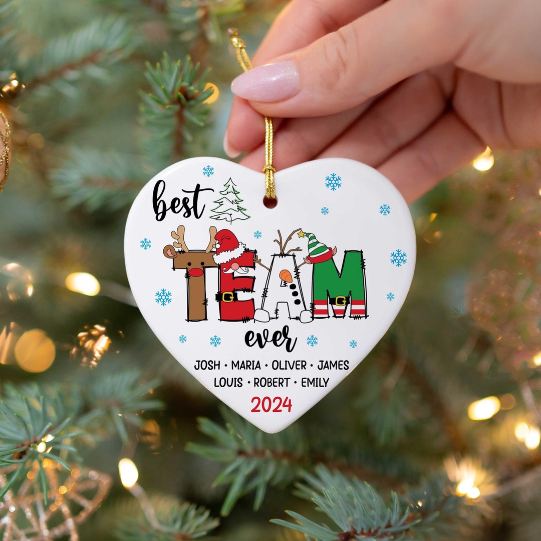 Best Team Coworker Ornament, Custom Teammate Work Ornament, Thank You ...