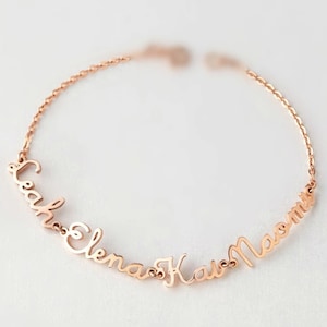 Multiple Names Bracelets Custom Names Bracelet Personalized - Etsy