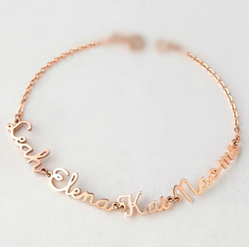 Multiple Names Bracelets Custom Names Bracelet Personalized - Etsy