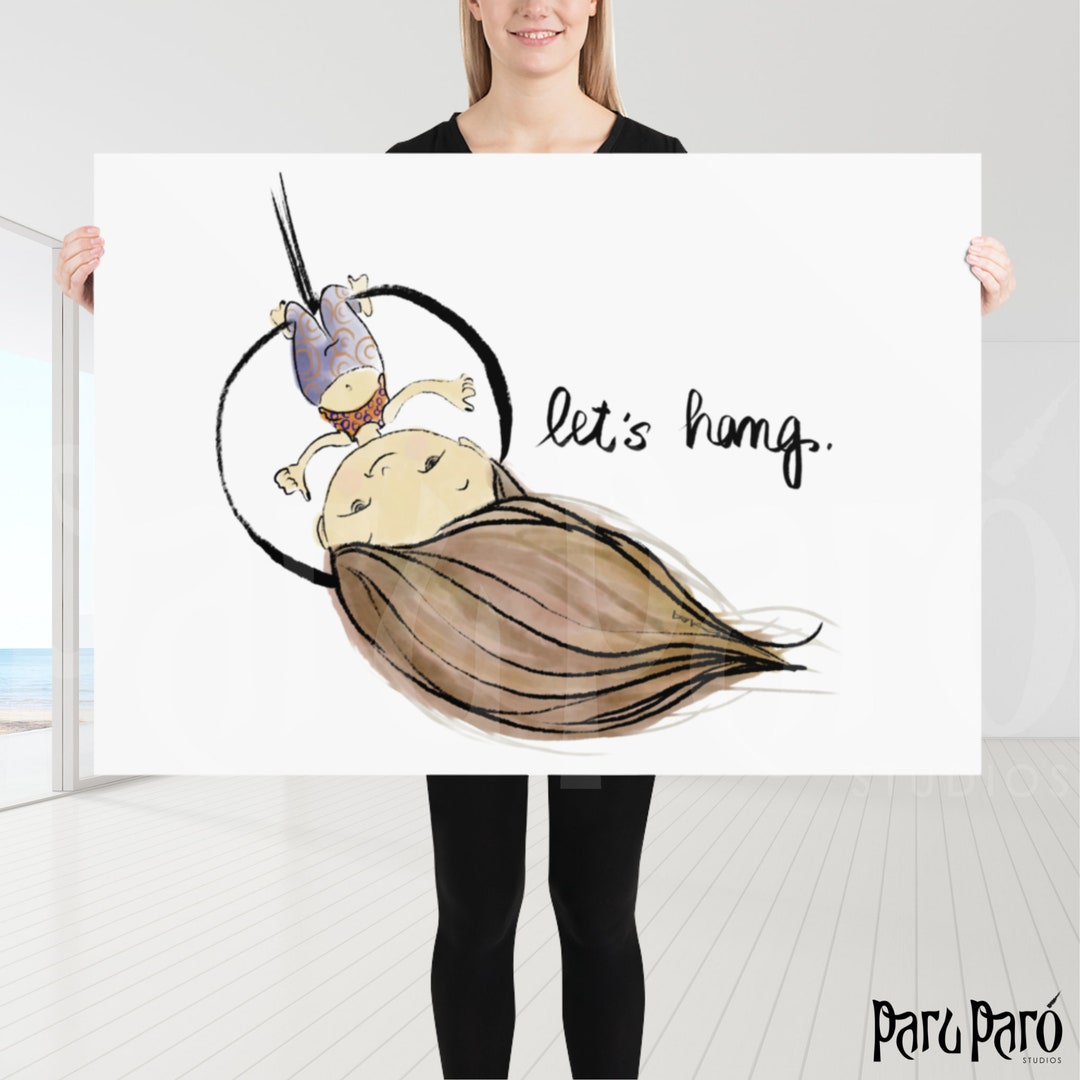 Aerial Yoga and Lyra Girl Poster Art Print Yoga Lovers for Crafting ...