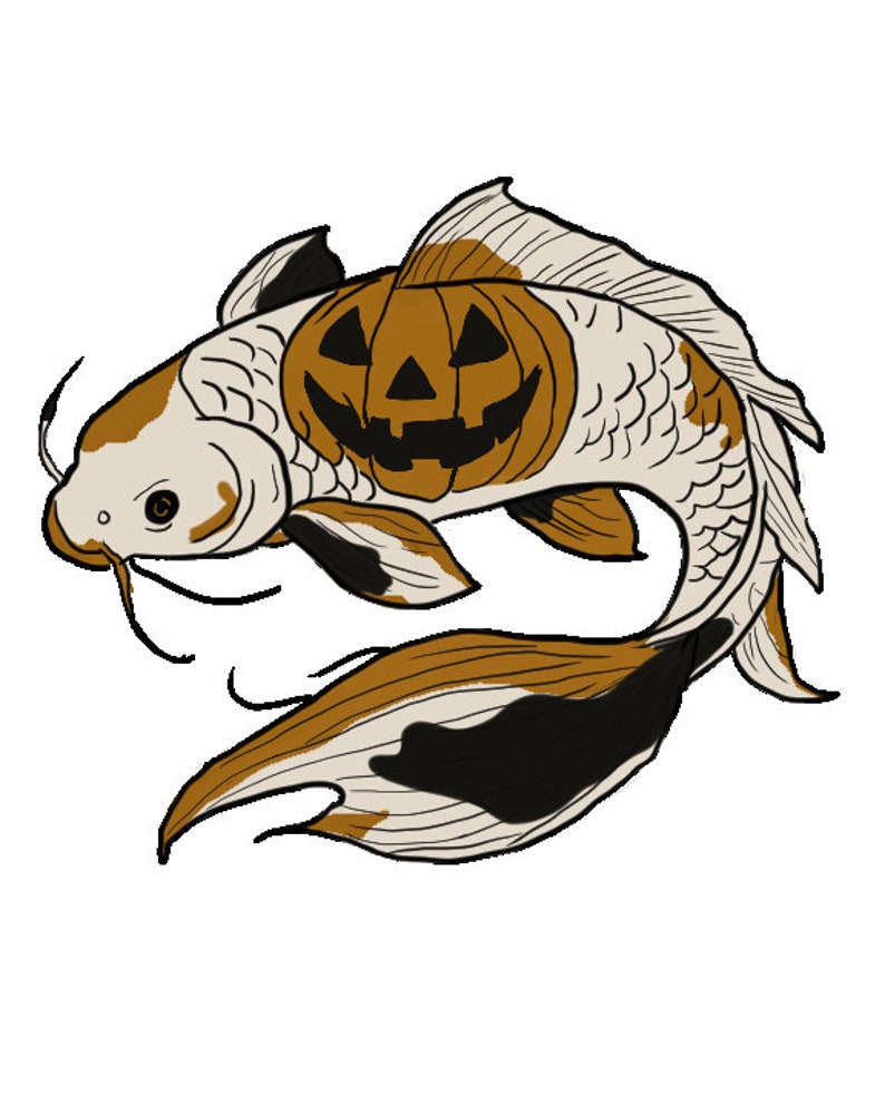 Halloween Koi Fish Digital Download - Etsy