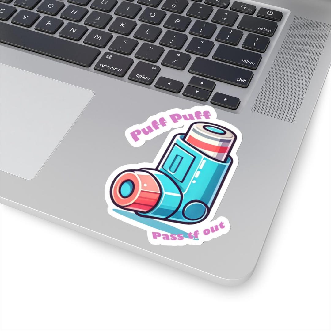 Funny Asthma Vinyl Sticker Gift for Doctor Puff Puff Pass Sticker - Etsy