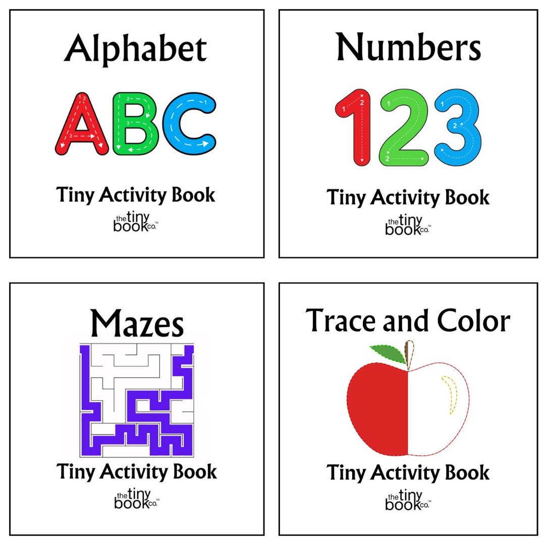 Early Learning Tiny Activity Book Bundle With Bonus - Etsy