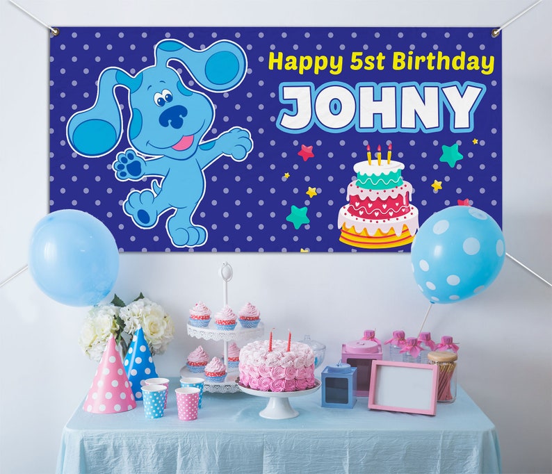 Blue's Clues Birthday Banner, Blues Clues Backdrop Birthday Party, Blues Clues Party Bakdrop ...
