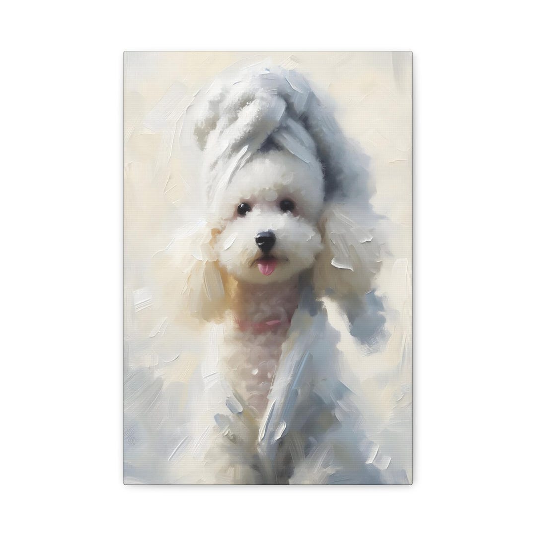 Poodle Spa Day Painting Canvas Print, Design Trend Whites and Neutrals ...