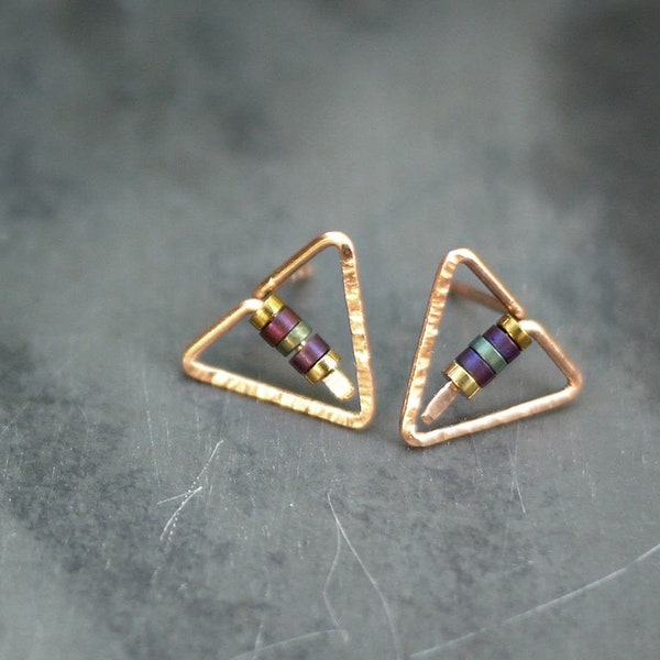 Triangle Earrings - Etsy