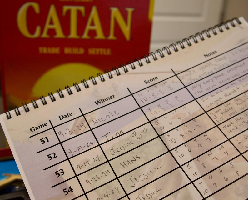 Printable Catan Scorebook: Record Winners, Scores, & Strategy an Essential Tool for Catan ...