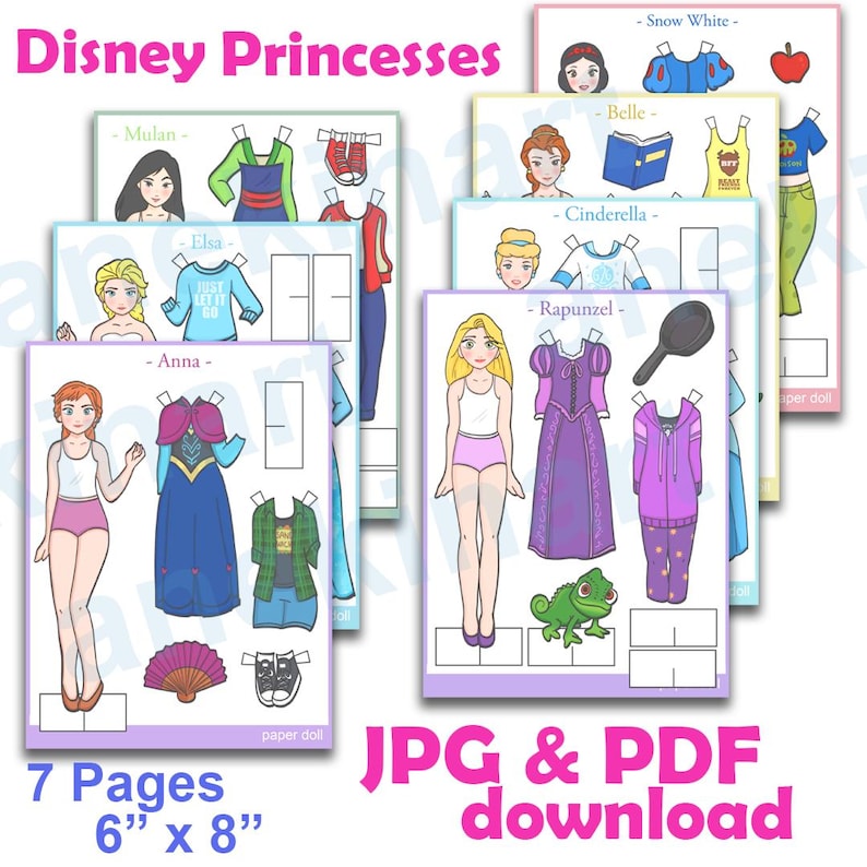 Printable Disney Paper Dolls | Disney Princesses Paper Dolls |dress up ...