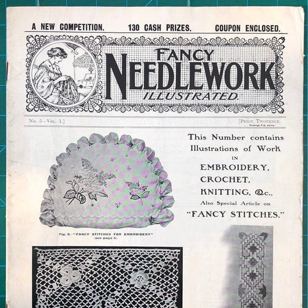 Antique Needlework Magazine - Etsy