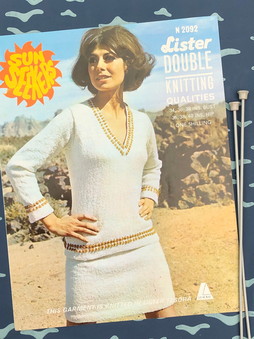 Original 1960s Lady's Jumper Suit Pattern, Lister Sun Seekers Knitting ...