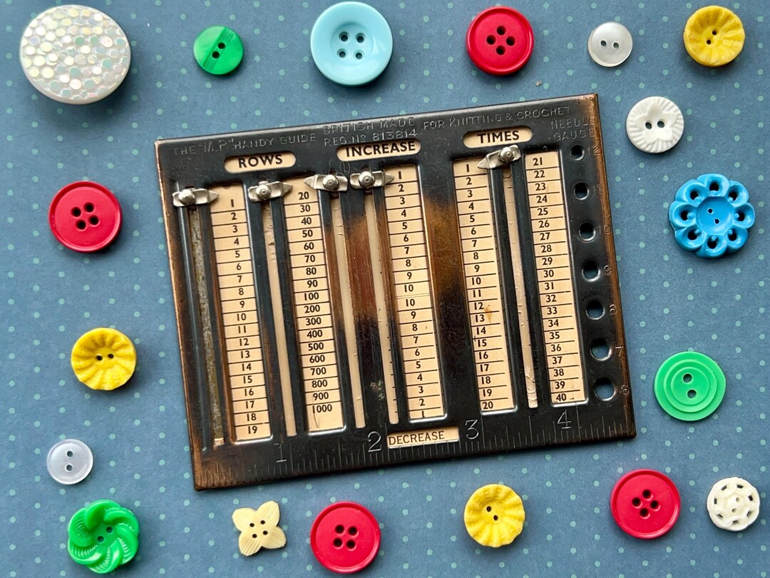 The MP Handy Guide for Knitting and Crochet, Needle Gauge and Row ...