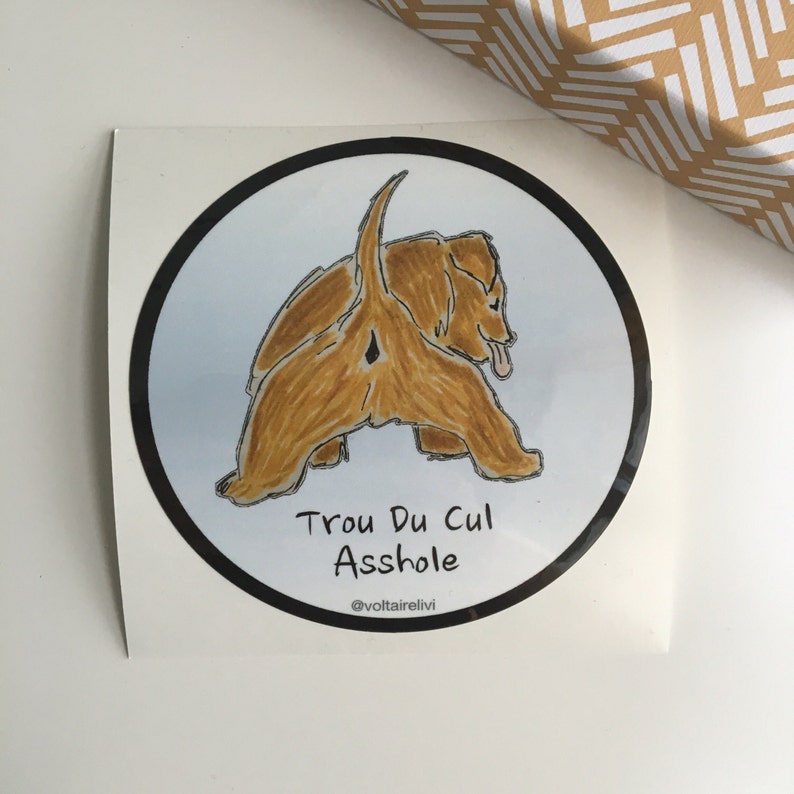 Asshole Trou Du Cul French Anglais Autocollant Sticker - Etsy