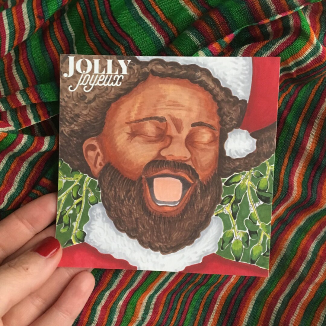 Art Print Jolly Santa - Etsy