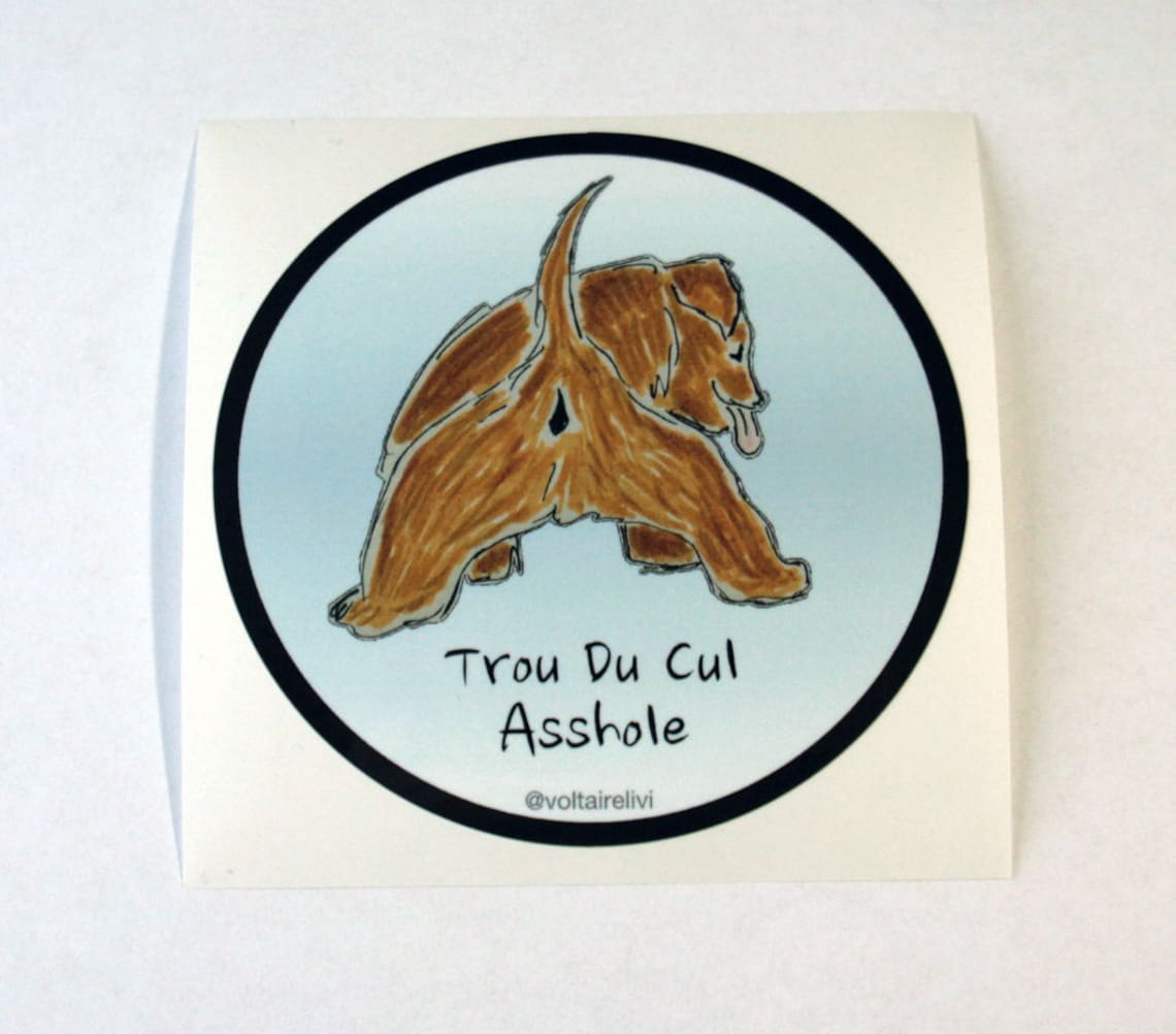 Asshole Trou Du Cul French Anglais Autocollant Sticker Etsy France