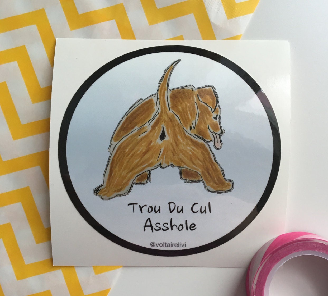 Asshole Trou Du Cul French Anglais Autocollant Sticker - Etsy