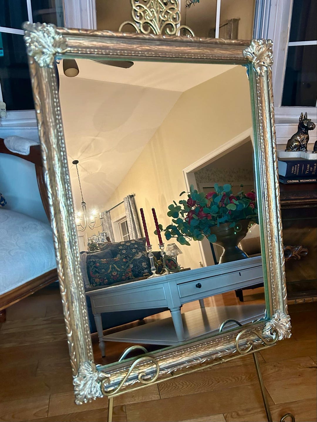 Vintage Gold Framed Mirror - Etsy