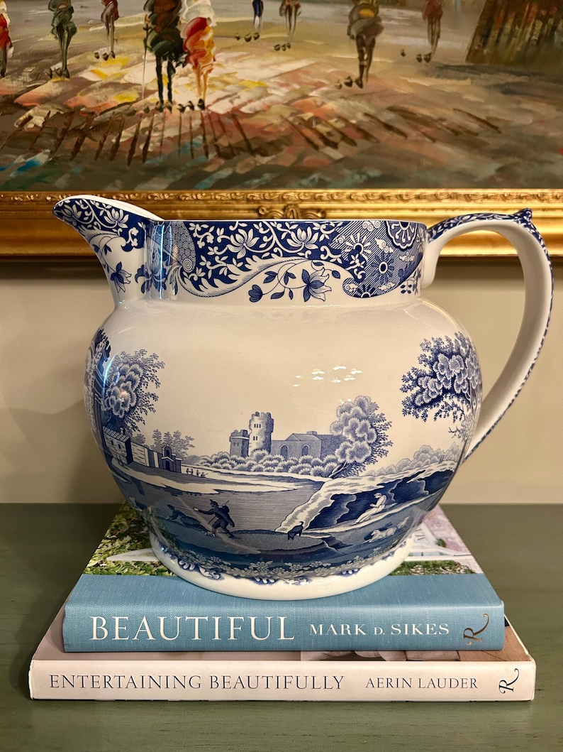 Spode Blue Italian 240 Oz Dutch Jug - Etsy