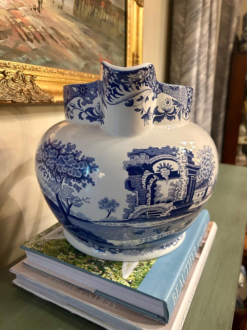 Spode Blue Italian 240 Oz Dutch Jug - Etsy