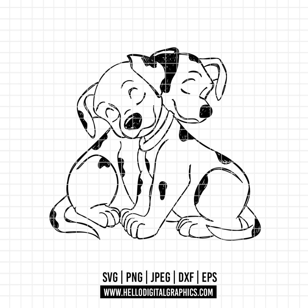 2090 - 101 Dalmatians Sketch SVG, EPS, PNG - Classic Disneeyy Clipart ...