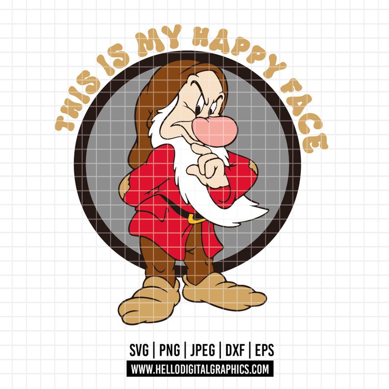 2724 - Grumpy, the Seven Dwarfs SVG, PNG, EPS - Snow White and the ...
