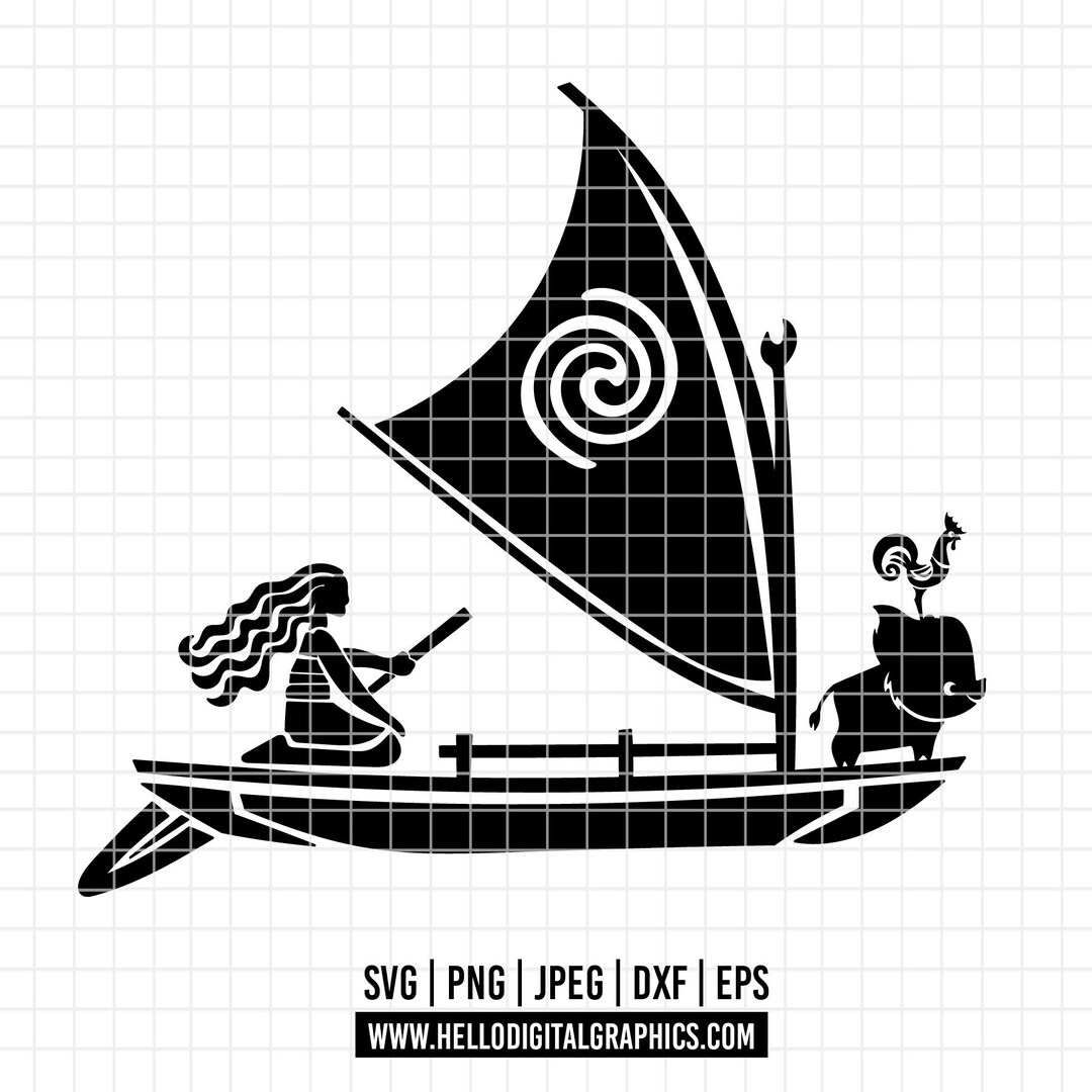 1963 - Moana outline SVG, EPS, PNG- Moana clipart vector. Moana line ...