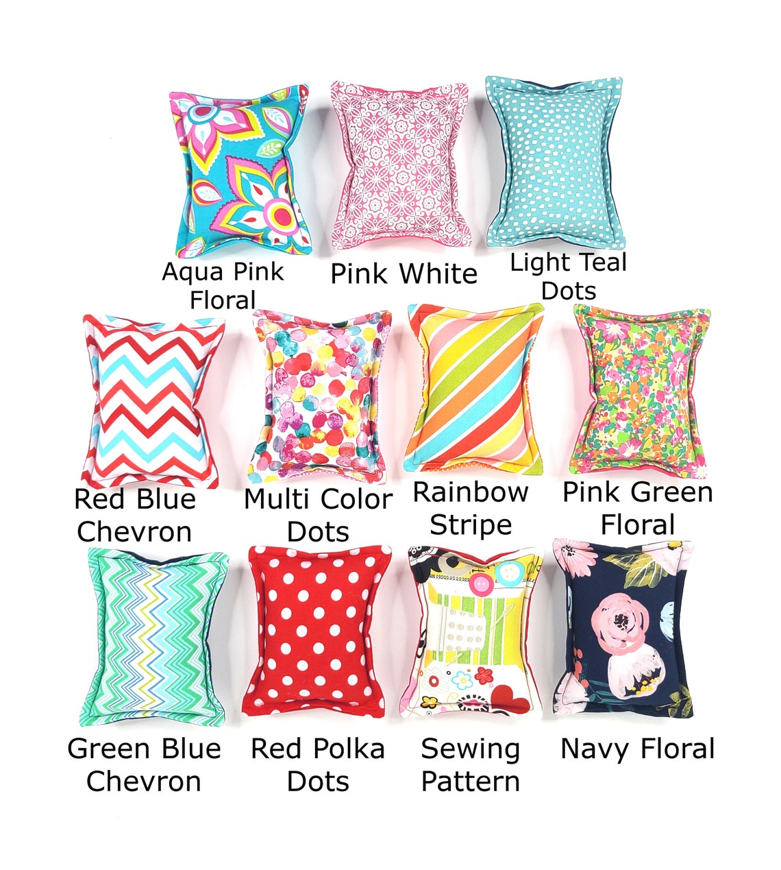 Fabric Clip Pin Cushion - 8 Fabric Clips - Sewing Supplies - Pin ...