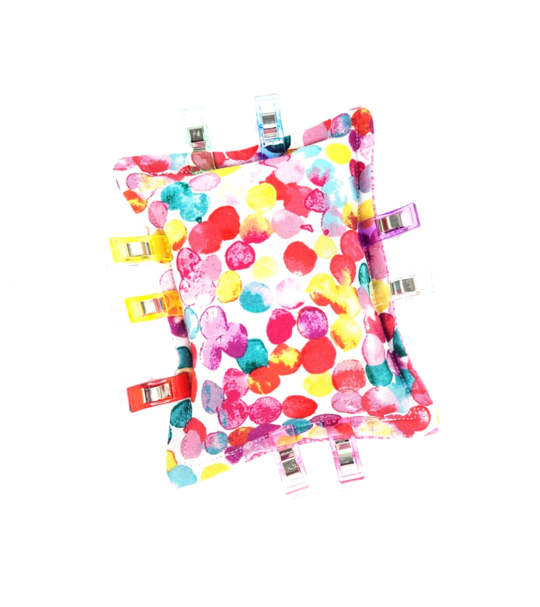Fabric Clip Pin Cushion - 8 Fabric Clips - Sewing Supplies - Pin ...