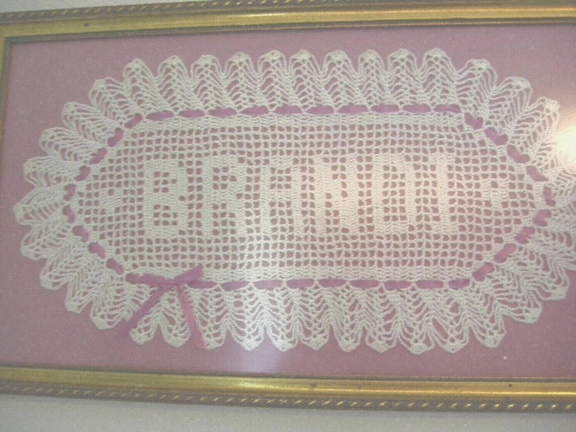 Custom Crocheted Name Doily – Personalized Heirloom Gift - Etsy