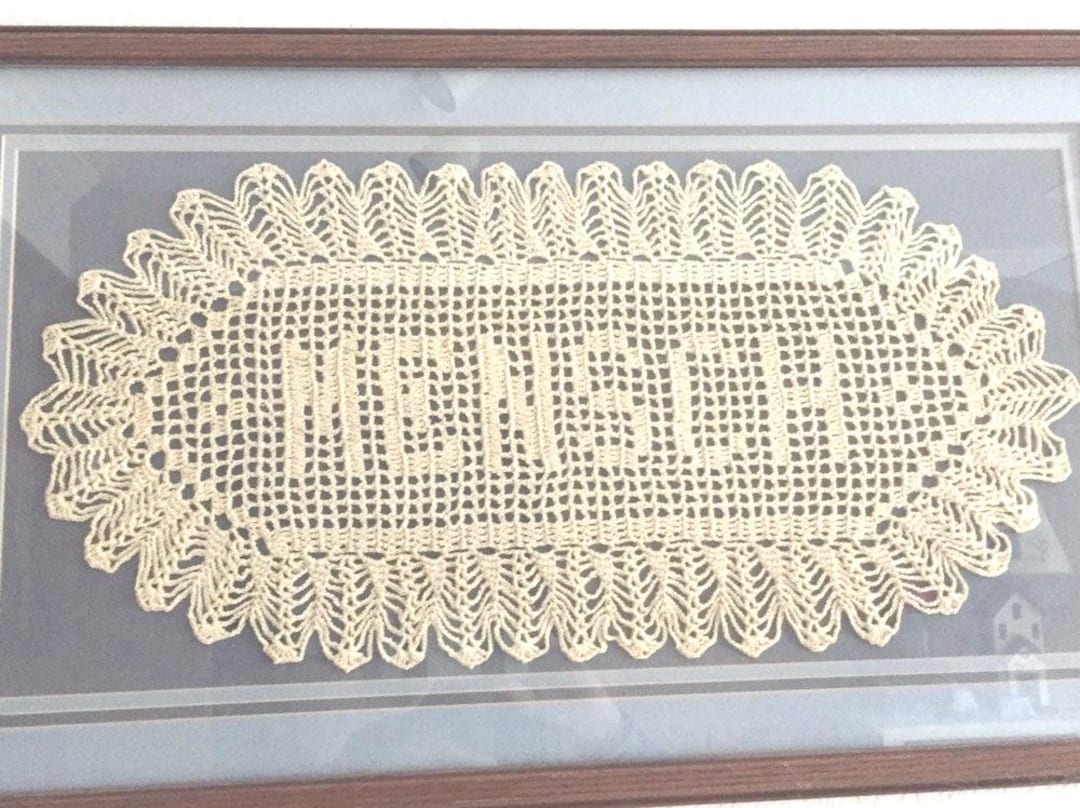 Custom Handmade Crocheted Name Doilies - Gift - Name Doily ...