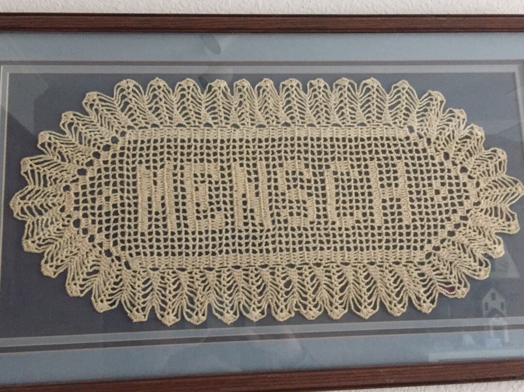 Custom Handmade Crocheted Name Doilies - Gift - Name Doily ...