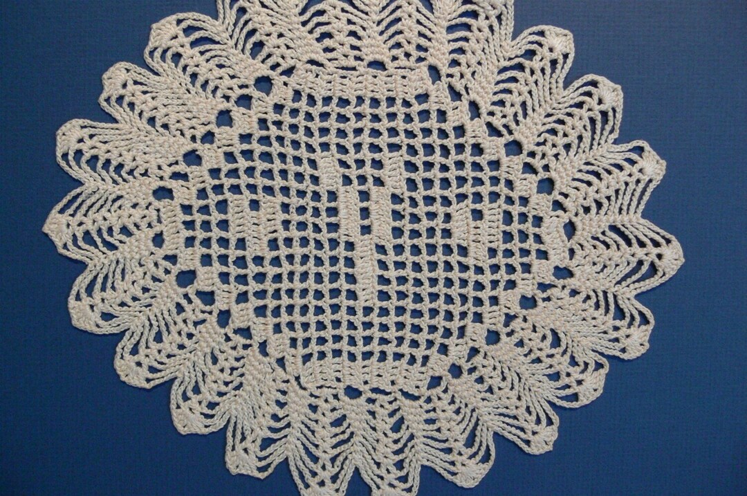 Custom Crocheted Initial Doily 