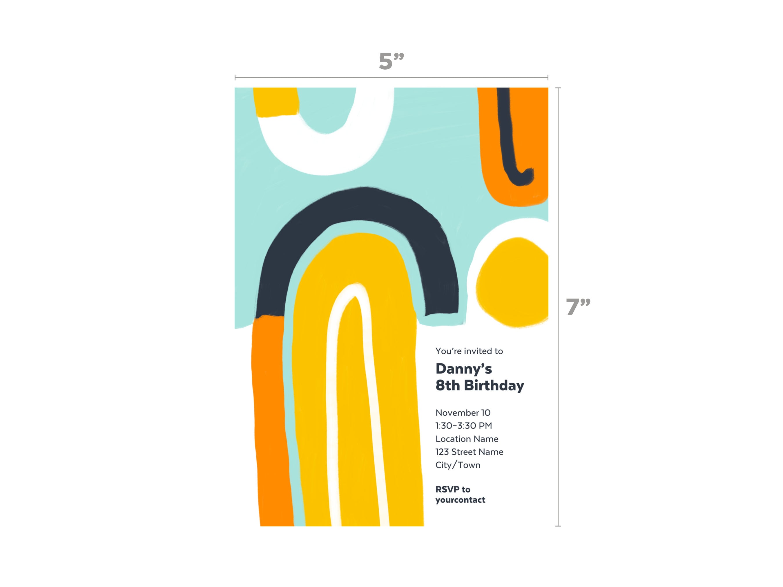 Sunny Day Invitation | Rainbow Invitation | Modern Invitation ...