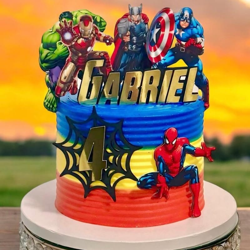Avenger Kids Cake Topper - Etsy