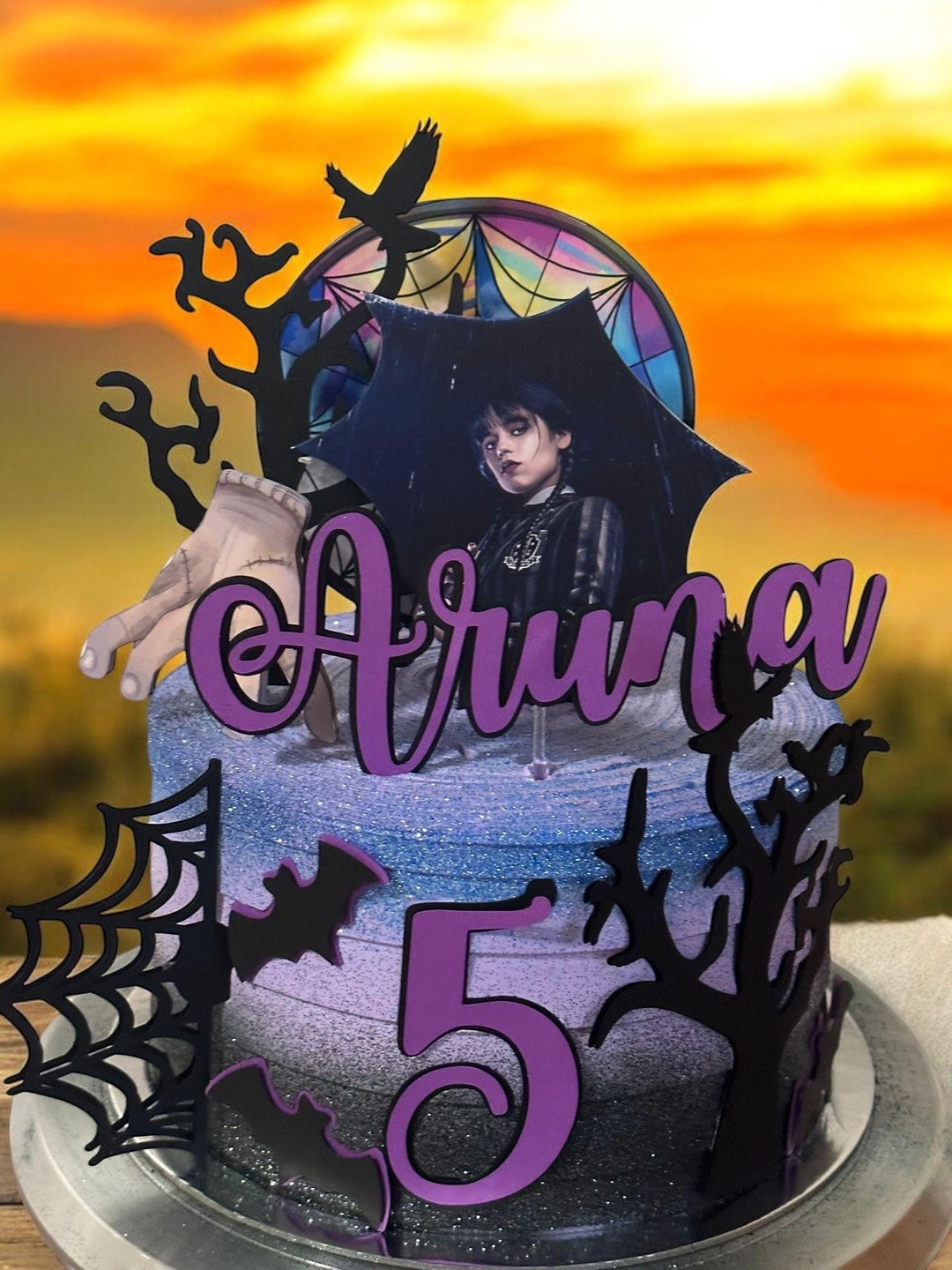 Wednesday Cake Topper Wednesday Birthday Wednesday Decor Personalized ...