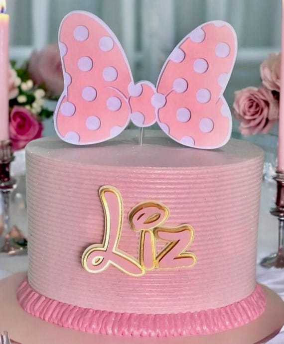 Minnie Mouse Cake Bow