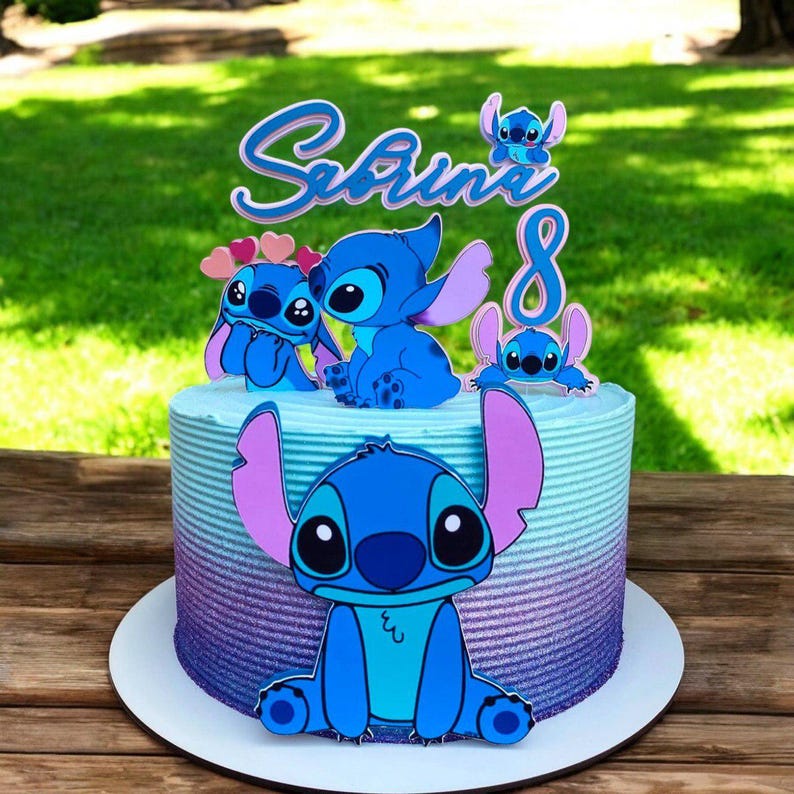 Stitch Cake Topper Stitch Birthday Stitch Decor Personalized Stitch ...