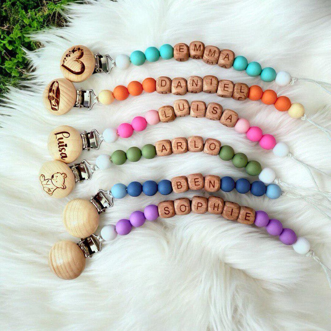 Personalized Pacifier Clip - Custom Pacifier Clip With Name - Baby ...