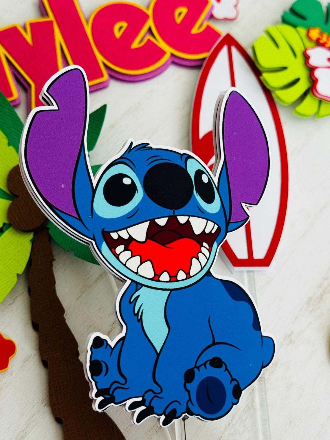 Personalized Stitch Cake Topper – Birthday Party Decoration - Etsy