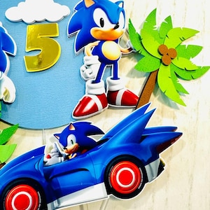 Sonic Cake Topper - Sonic Birthday - Sonic Decor - Personalized Sonic ...