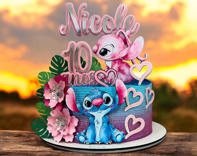 Stitch Cake Topper 3D - Etsy