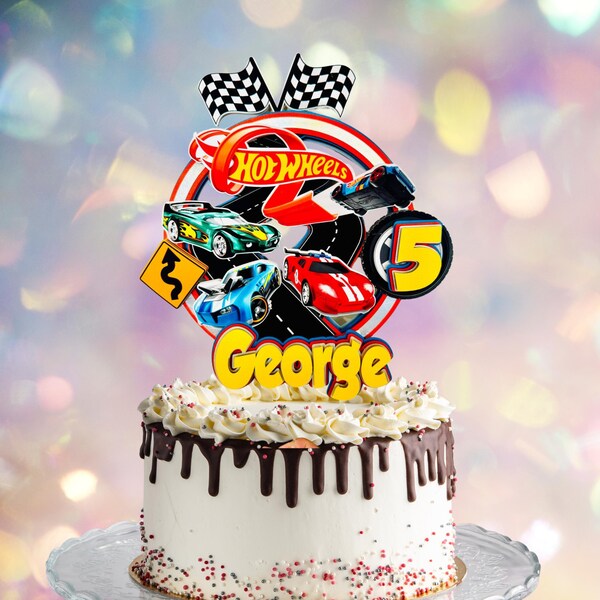 Hot Wheels Cake Topper - Etsy