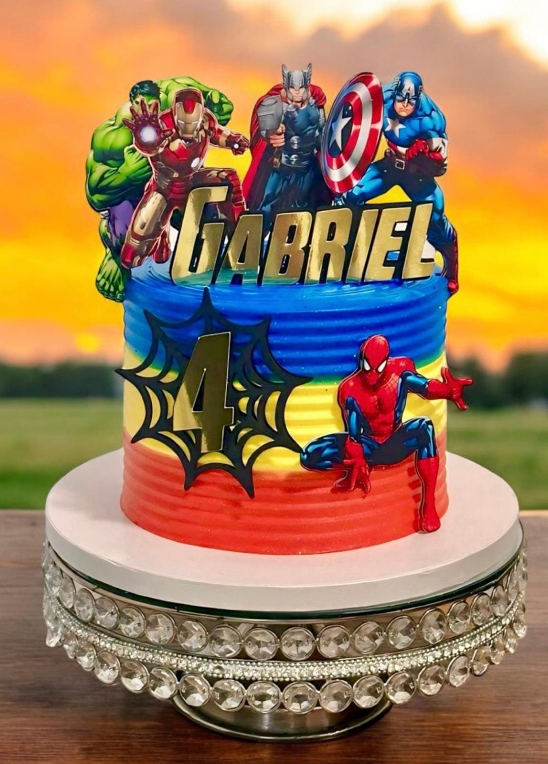 Avengers Cake Topper - Avenger Birthday - Avengers Decor - Personalized ...