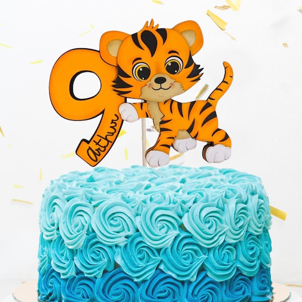 Tiger Cake Topper - Etsy UK