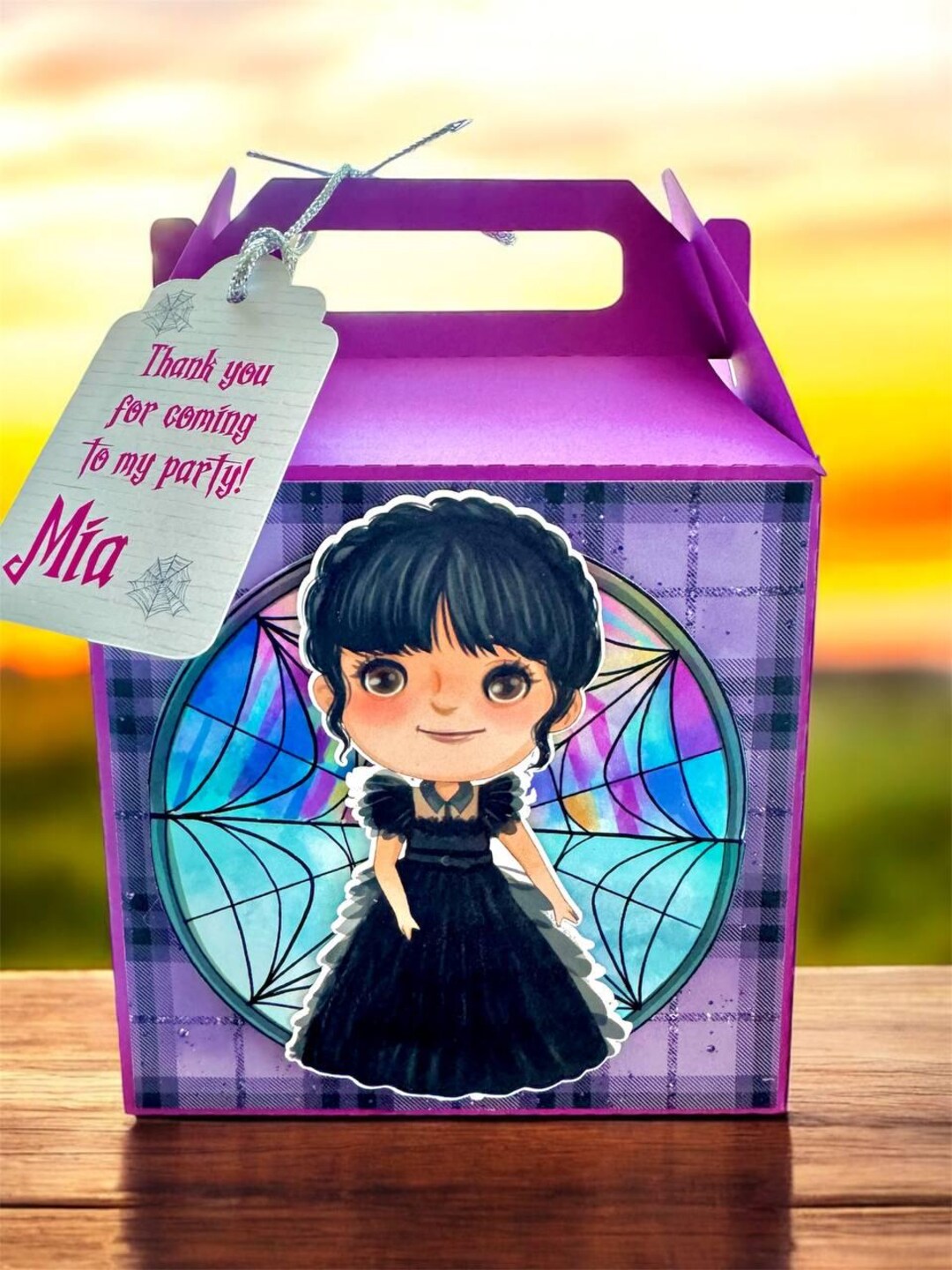 Wednesday Favor Box, Adams Family, Treat Bags, Gable Box, Adams Family ...