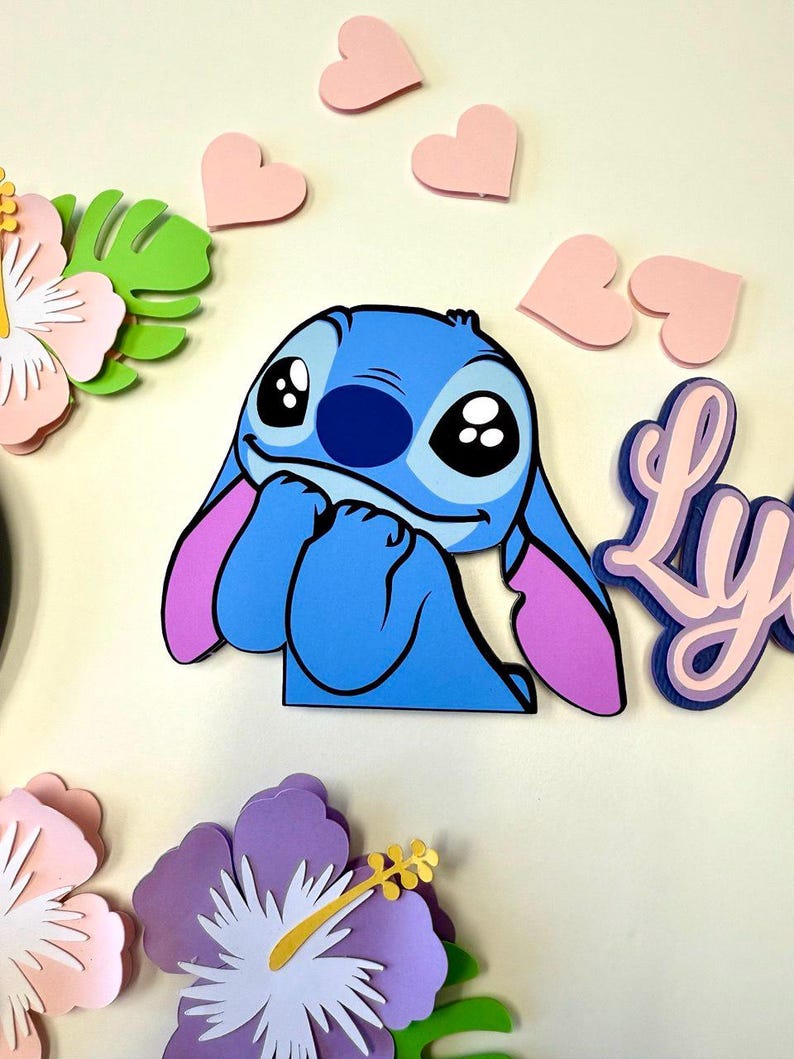 Personalized Stitch Cake Topper - Birthday Party Decor - Etsy