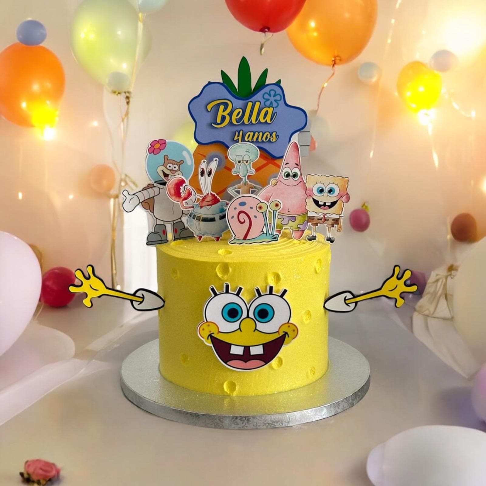 Spongebob Cake Topper Spongebob Birthday Princess Decor Personalized ...