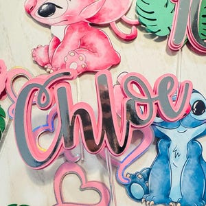 Personalized Stitch Cake Topper - Party Decorations - Etsy
