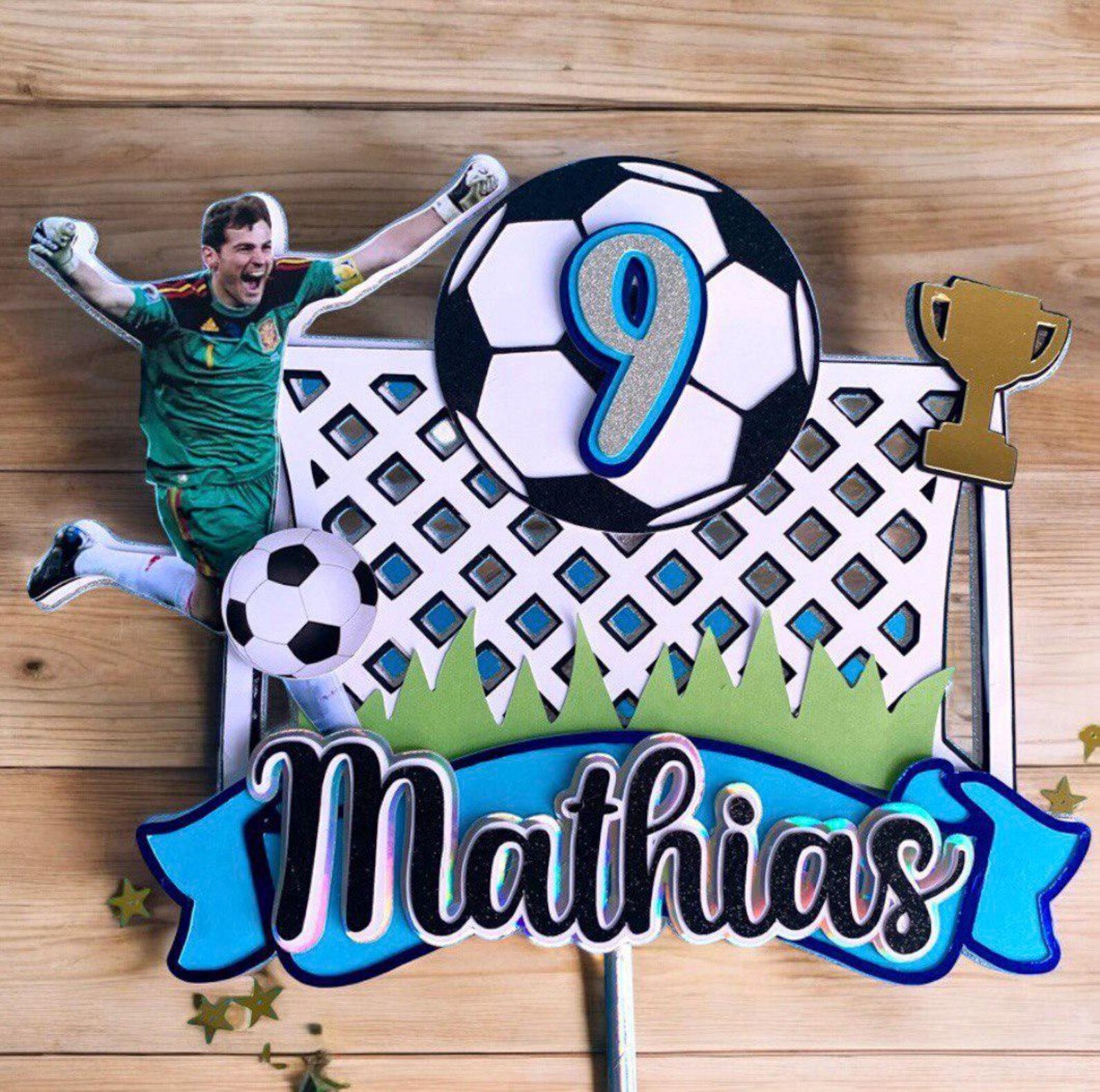 Soccer Cake Topper - Soccer Player Cake Topper - Soccer Decor ...