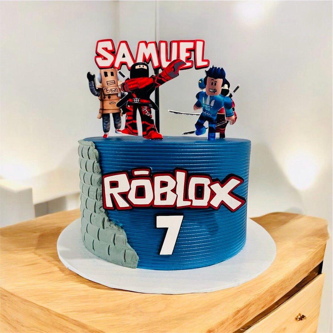 Roblox Cake Topper - Roblox Birthday - Roblox Decor - Personalized ...
