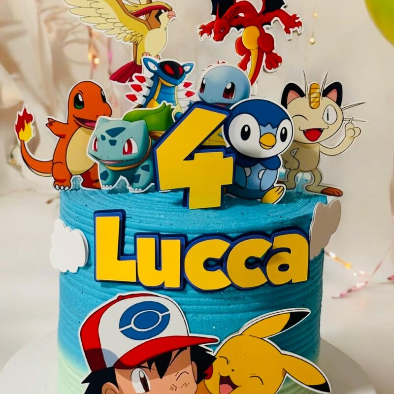 Pokemon cake topper - Etsy